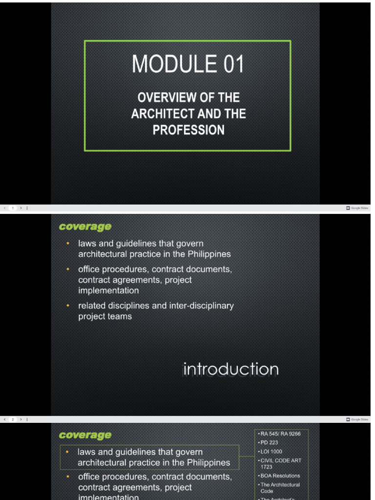 Overview On Architect | PDF