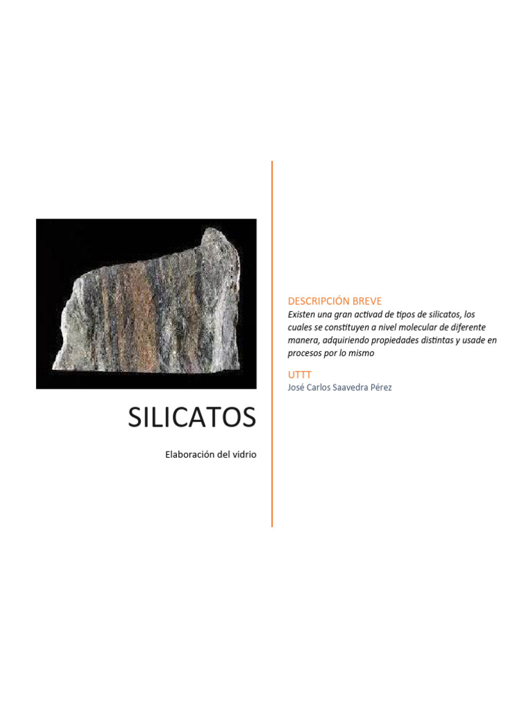 Silicatos | PDF | Silicato | Lentes