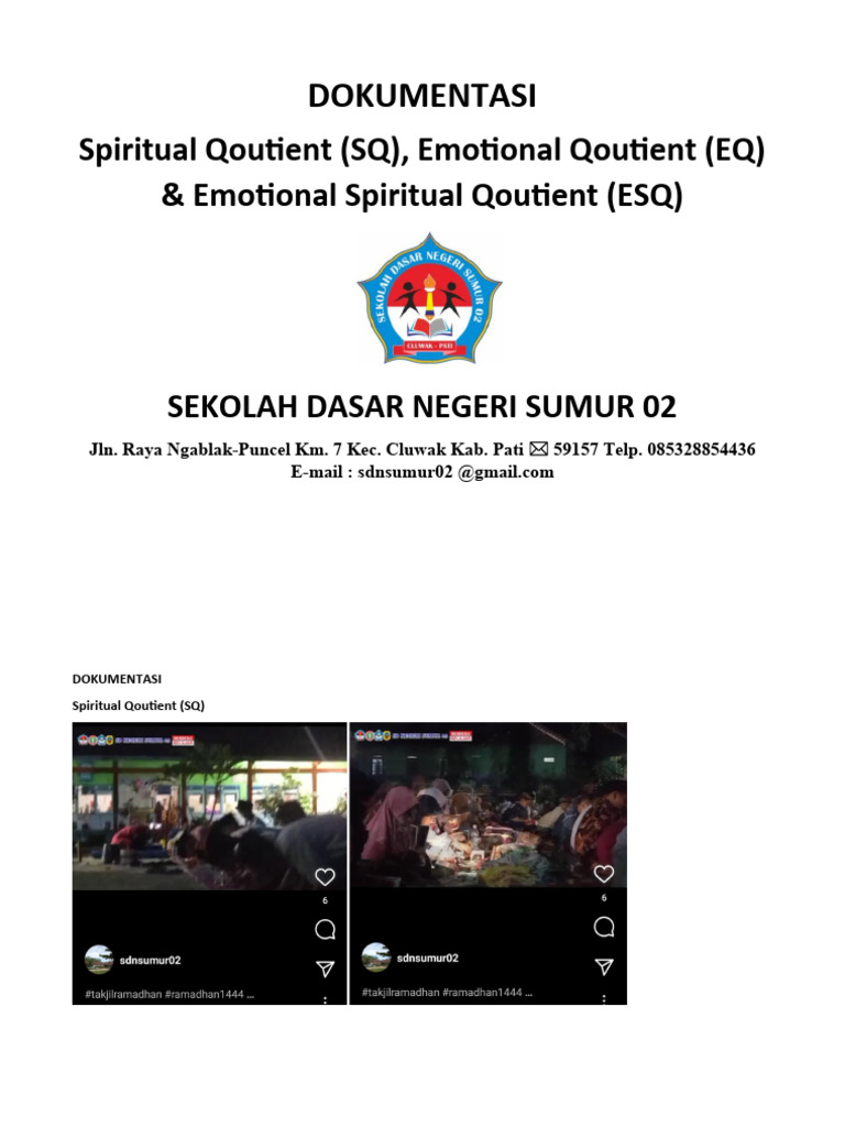 DOKUMENTASI SQ, EQ, dan ESQ | PDF