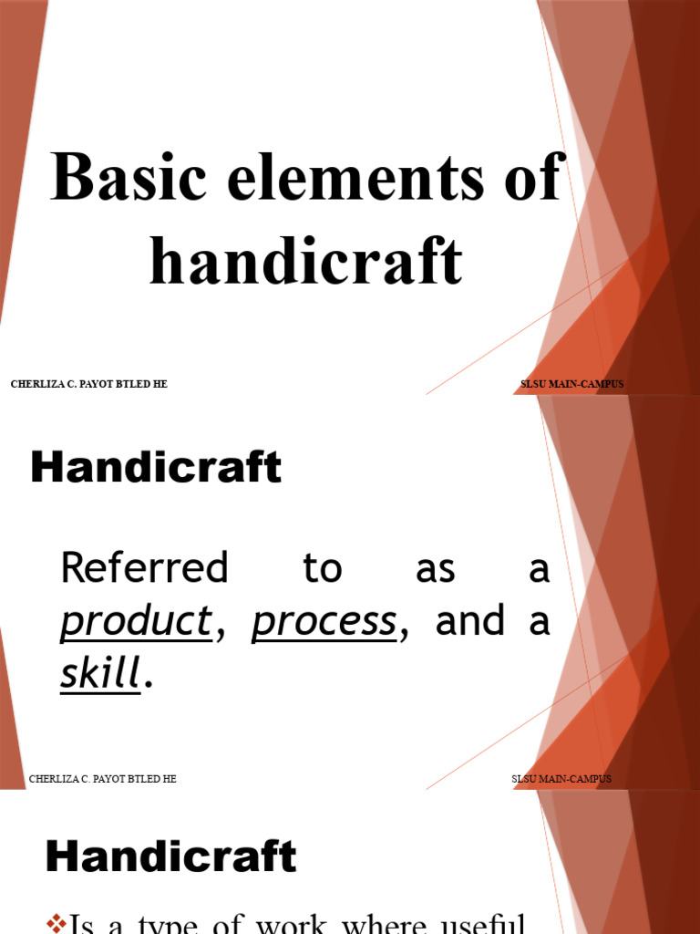 Basic Elements of Handicraft | PDF