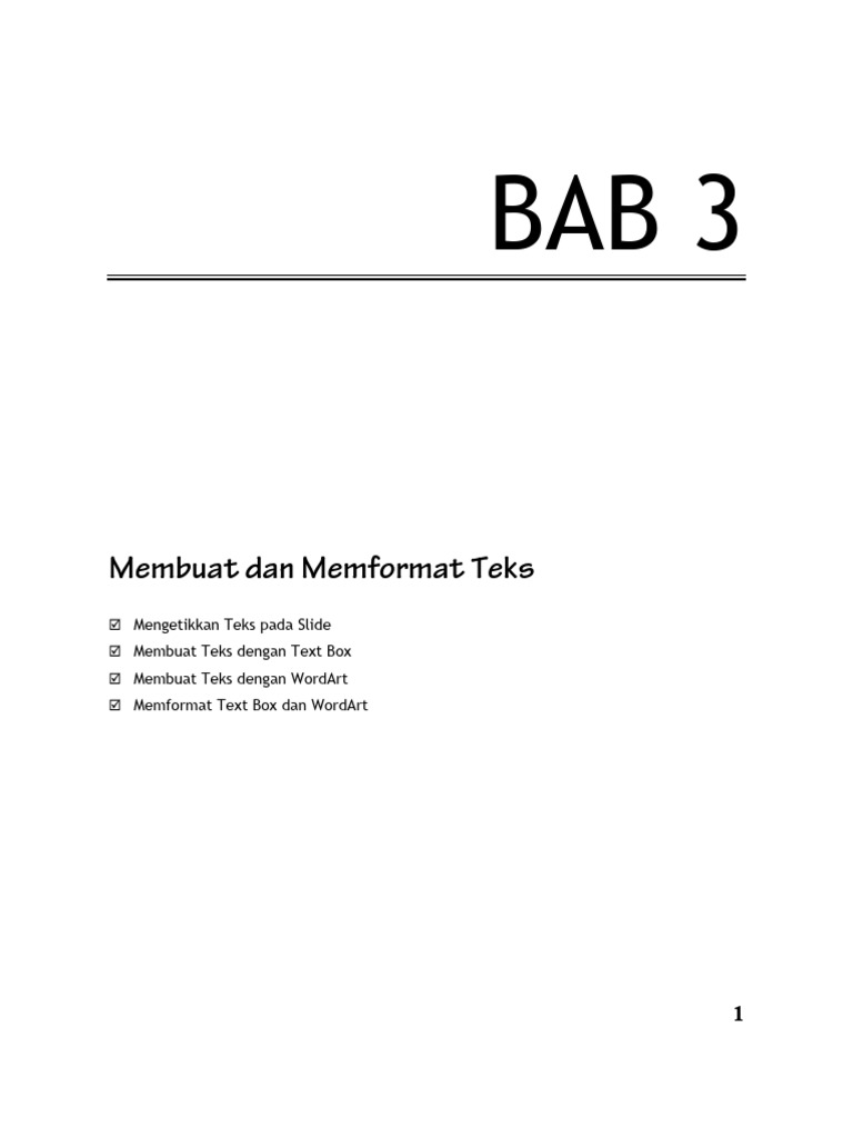 3 Membuat Dan Memformat Teks | PDF