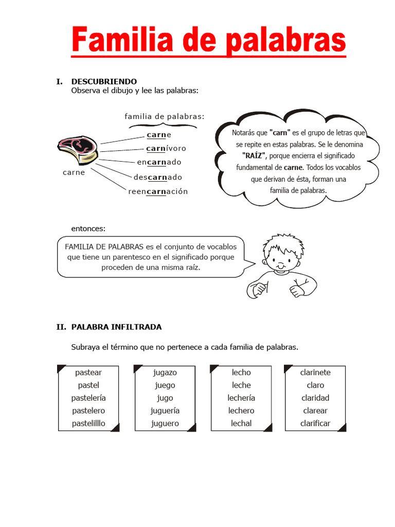 Familia de Palabras | PDF