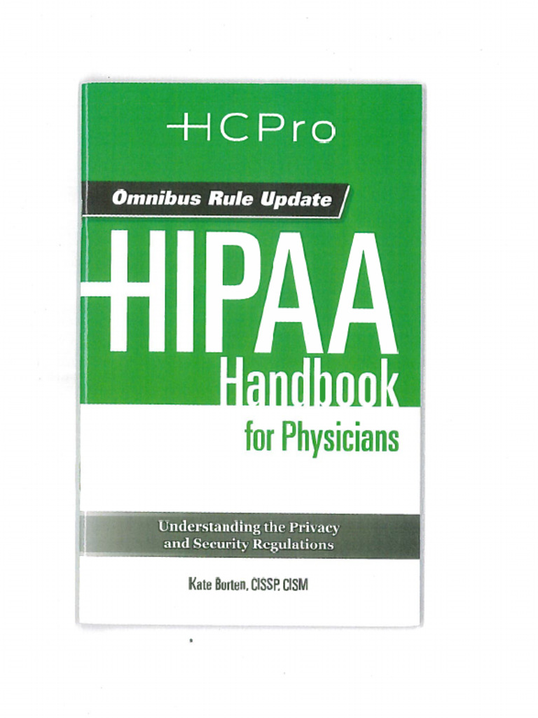 Hippa Booklet | PDF | Health Insurance Portability And Accountability ...