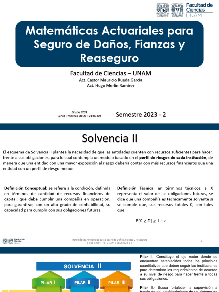 Semana 1 - Solvencia II | PDF | Seguro | Reaseguro