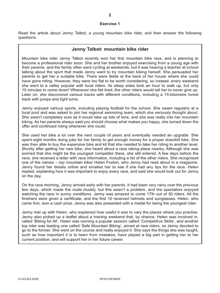 Jenny Talbot: Rising Mountain Biker | PDF | Mountain Biking | Adventure ...