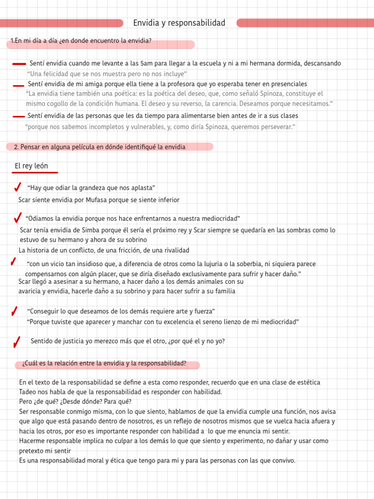 Envidia y Responsabilidad | PDF | Envidia