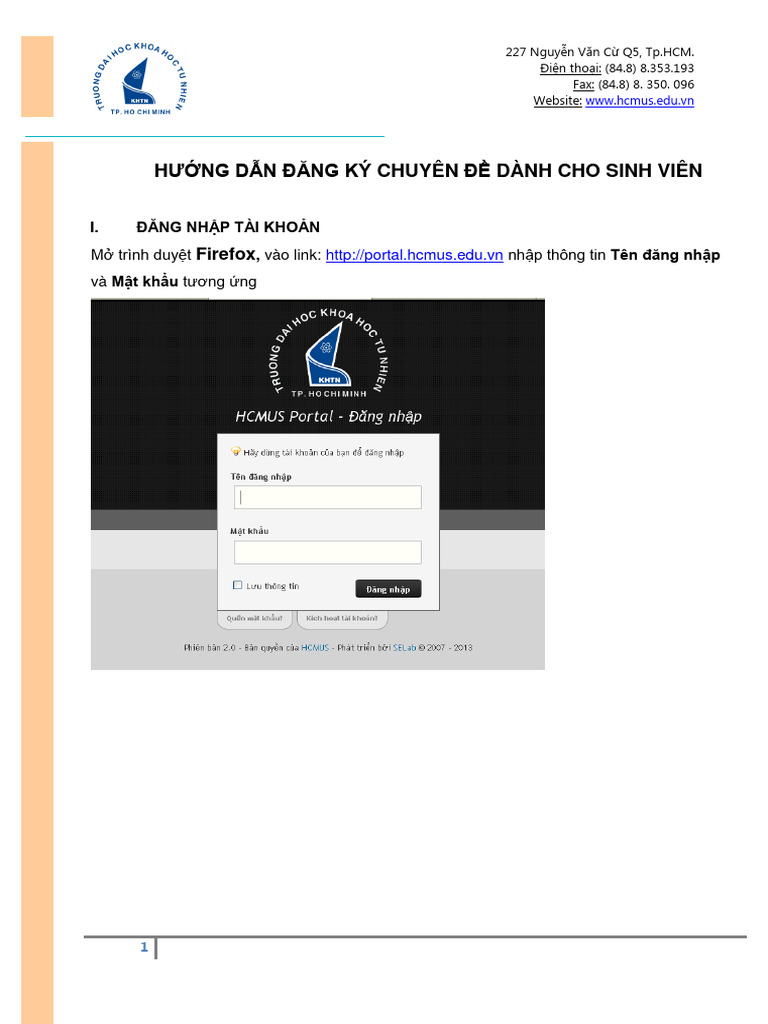 HUONG DAN DANG KY | PDF