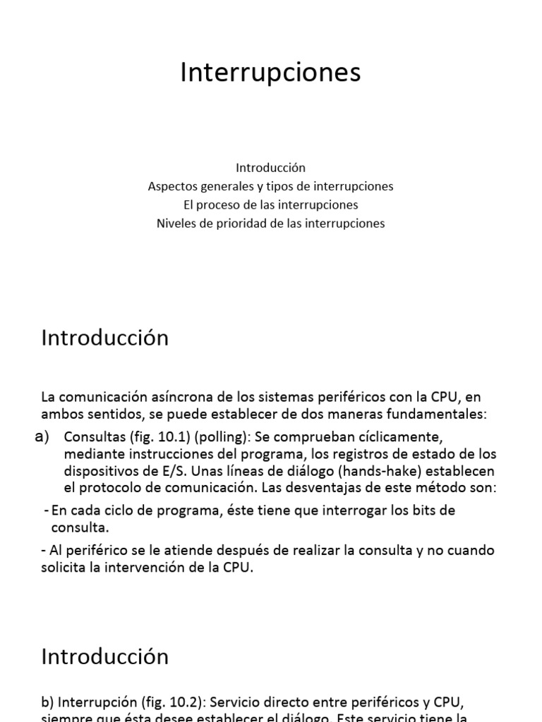 Interrupciones | PDF | Microcontrolador | Unidad Central de procesamiento
