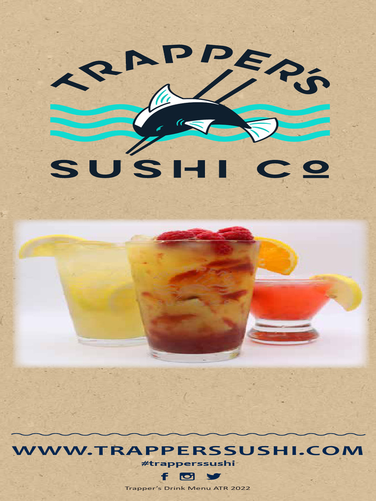 Trappers Drinks Menu WA 11722 | PDF | Drink | Wine