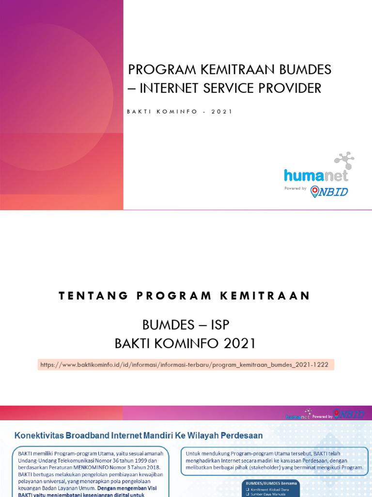 Program Kemitraan Bumdes - Isp | PDF