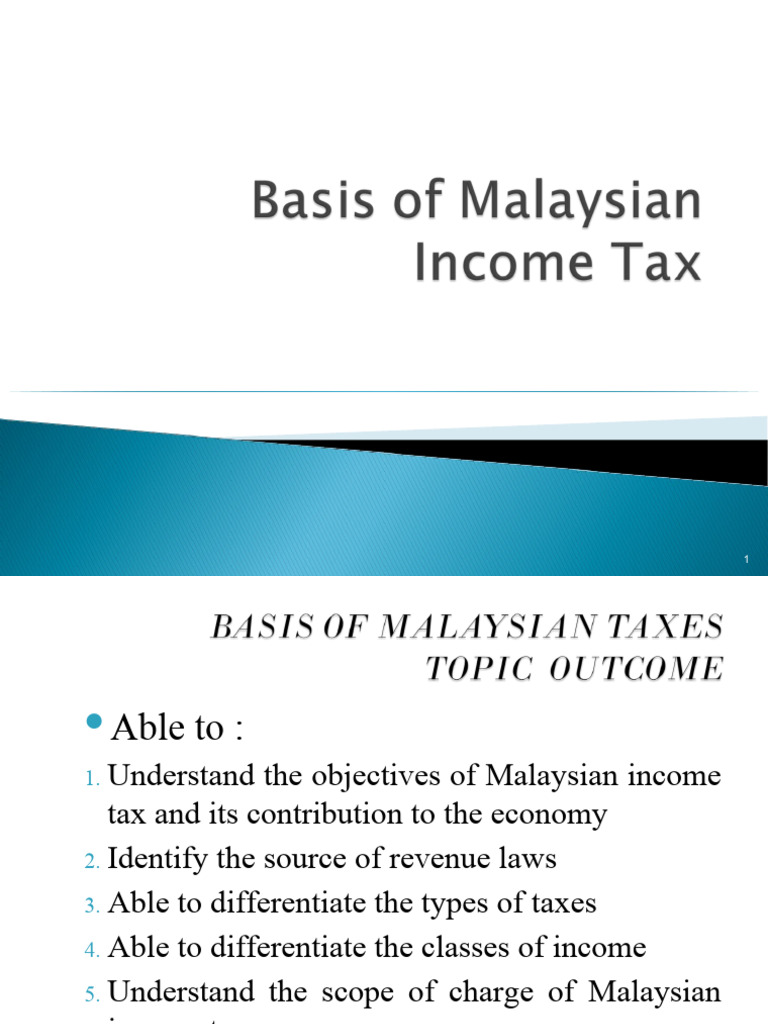 Chapter 1 Basis of Malaysian Income Tax | PDF | Taxes | Income