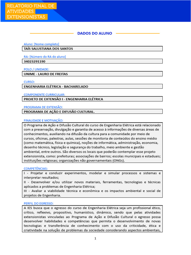Relatorio Final | PDF | Engenharia | Engenharia Elétrica