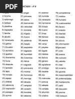 Vocabulario para Quinto Grado | PDF