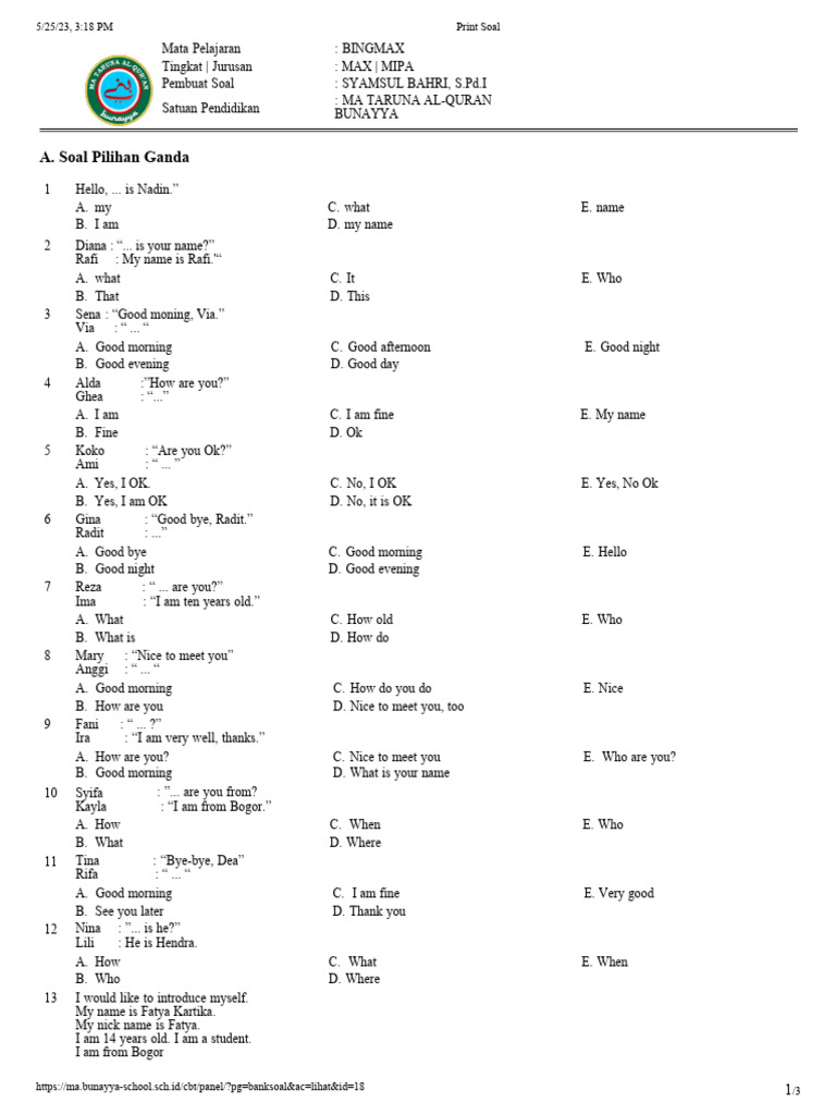 Soal Ma 2022 | Download Free PDF | Organisms