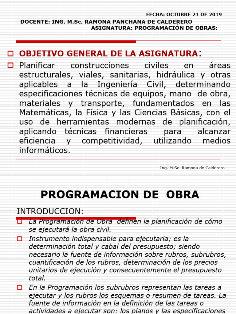 Sesion 1 | PDF | Presupuesto | Ingeniero civil