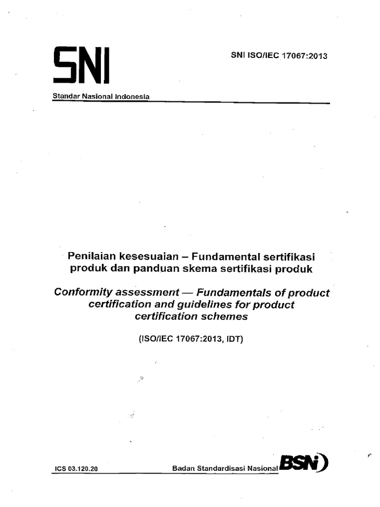 SNI ISO 17067 - 2013 (Small) | PDF