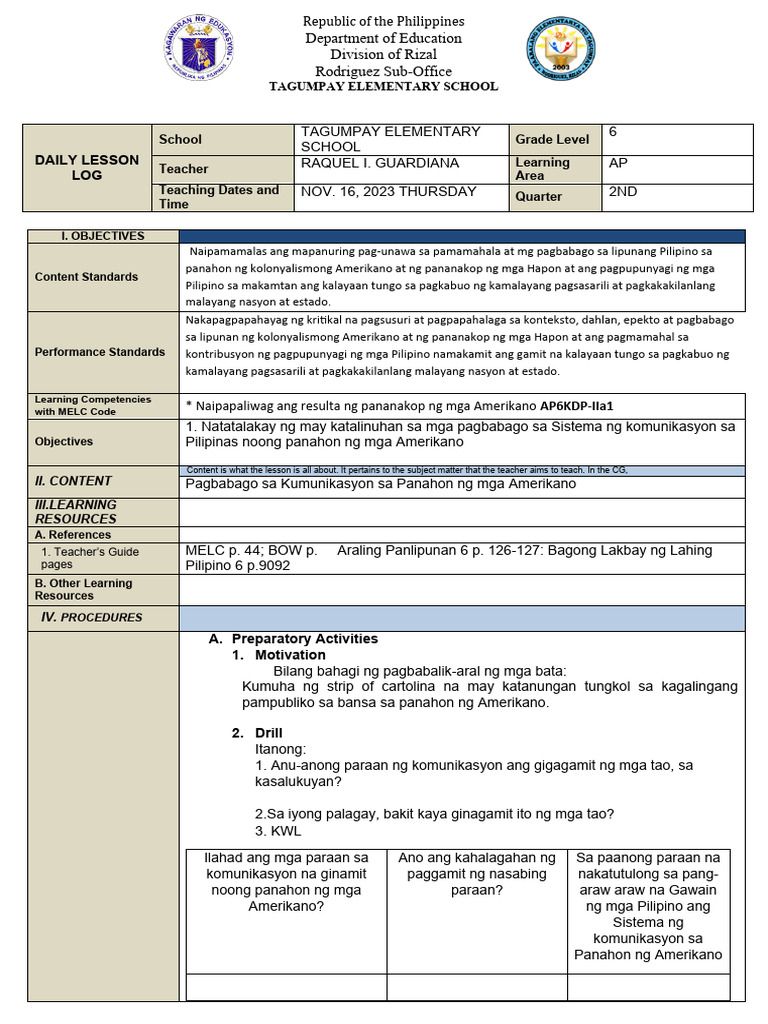Ap 6 Q2 WK1 Day 3 | PDF