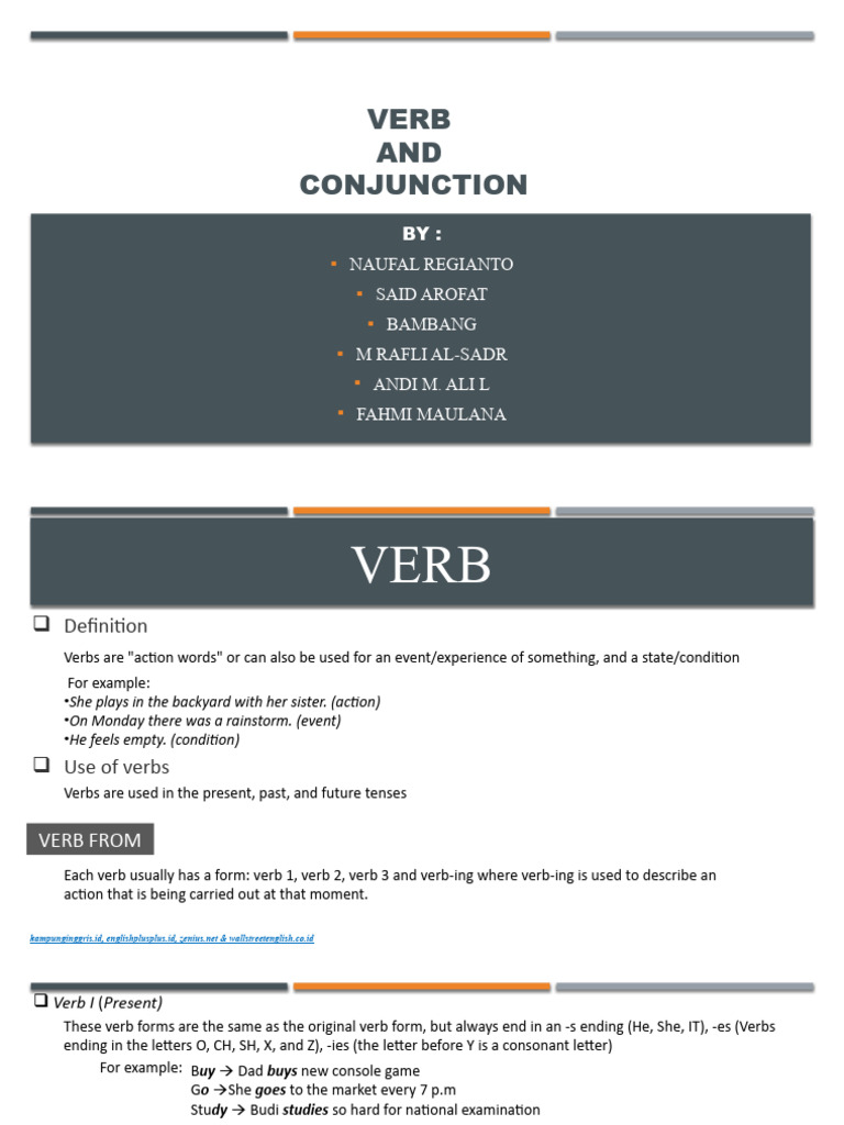 Verb and Conjunction (1)_rev1 | PDF | Verb | Syntax
