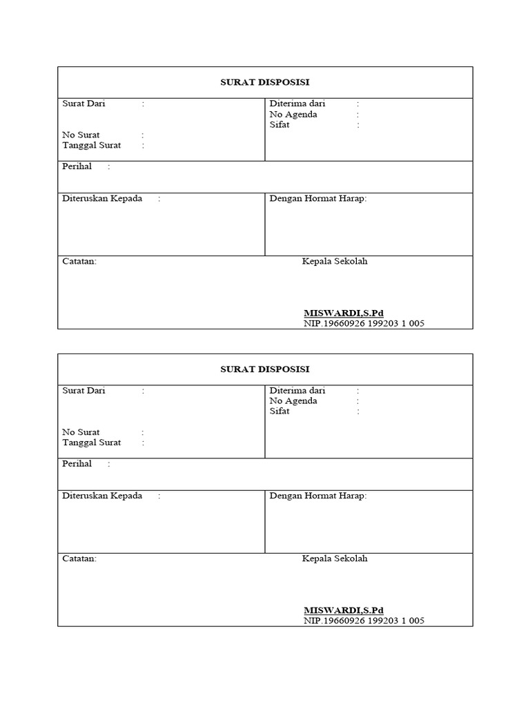 Surat Disposisi | PDF