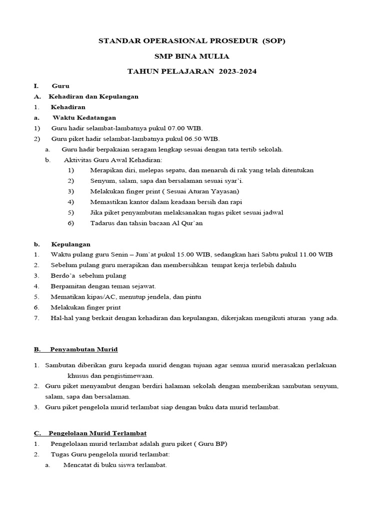 Sop Sekolah | PDF | Karier & Perkembangan | Pengembangan Diri