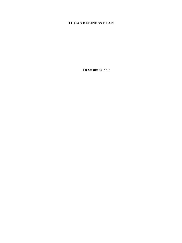 Contoh Business Plan | PDF