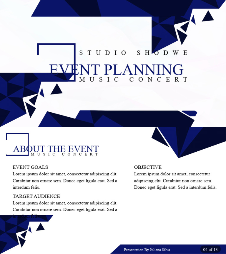 Blue Modern Event Planning Presentation Landscap | PDF | Career ...