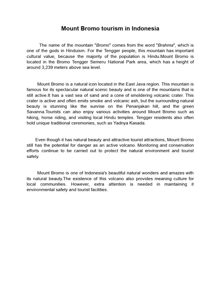 Makalah Gunung Bromo | PDF
