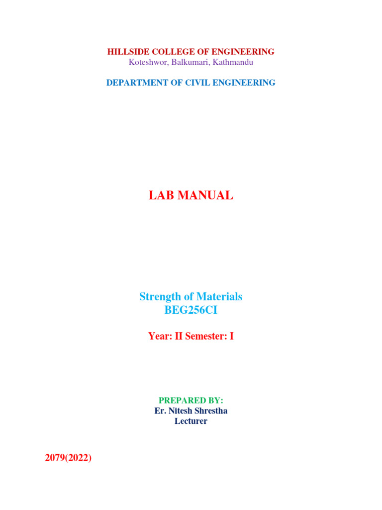 Som Lab Manual Pdf Buckling Deformation Engineering