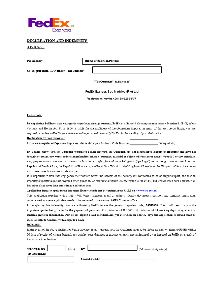 FedEx Clearing | Download Free PDF | Customs | Value Added Tax