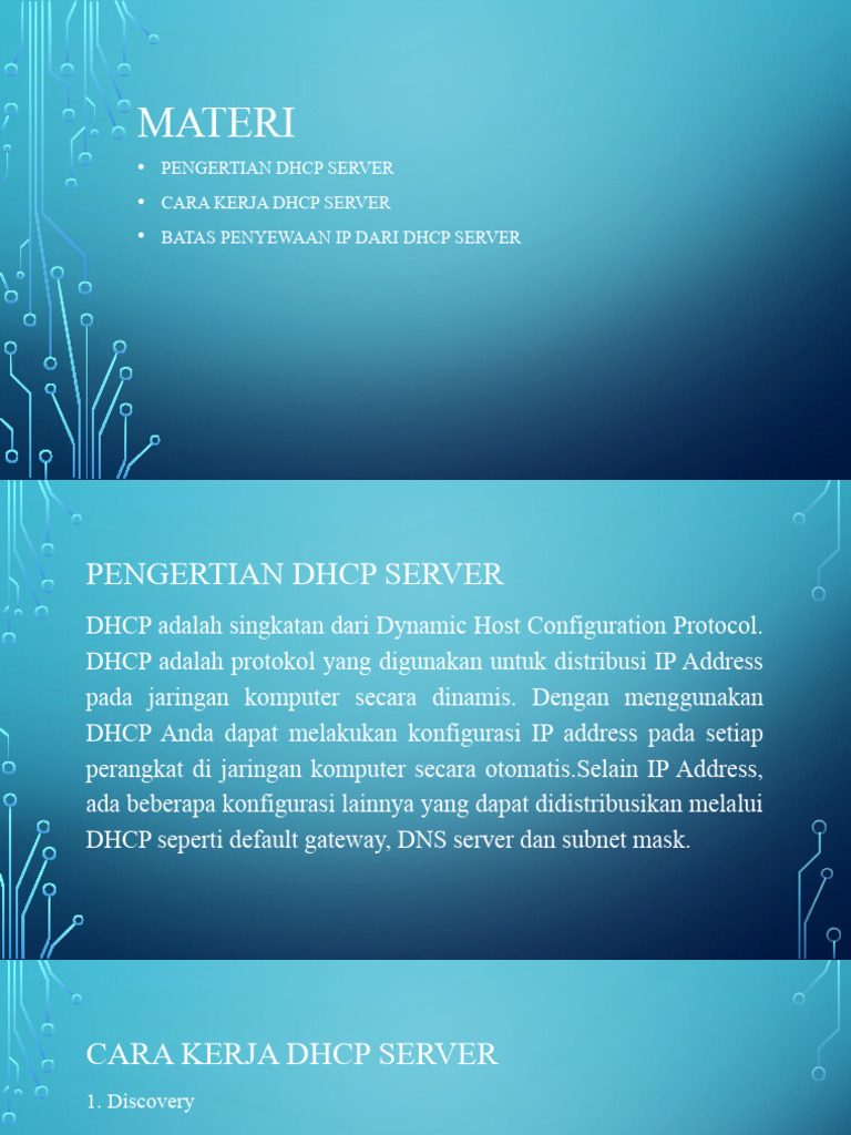 Pengertian dan Cara Kerja DHCP Server | PDF