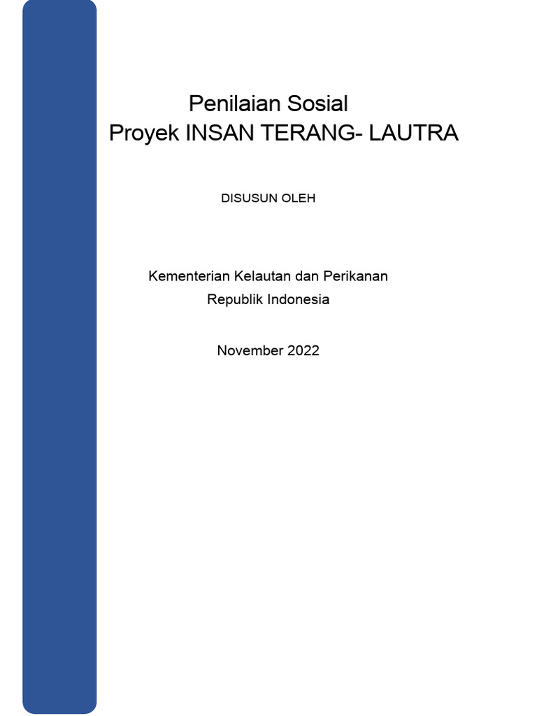 Penilaian Sosial Proyek LAUTRA | PDF | Sains & Matematika | Teknologi ...