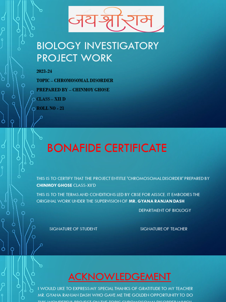 Bio project | PDF | Down Syndrome | Clinical Medicine
