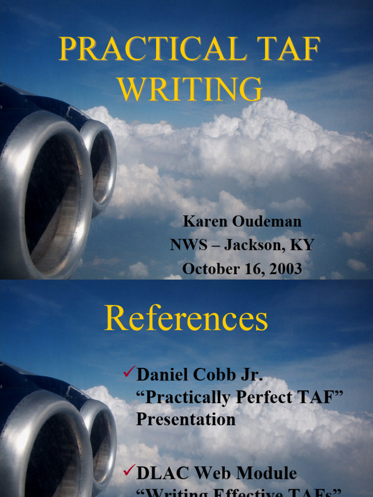 Practical TAF Writing | Download Free PDF | Instrument Flight Rules ...