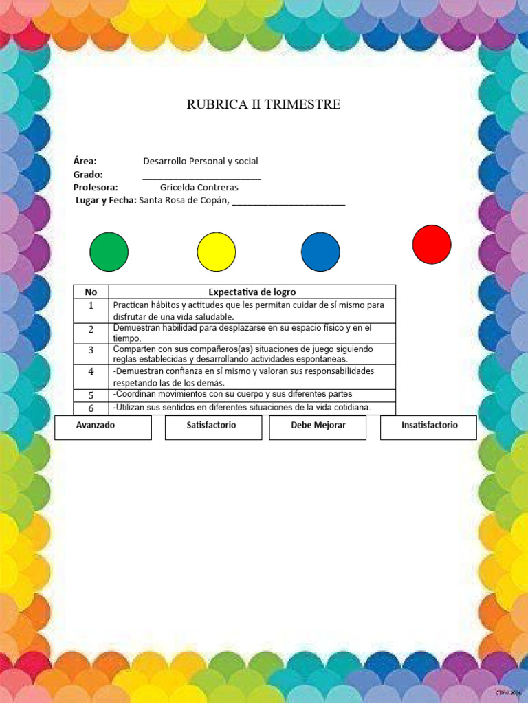 RUBRICA II Bimestre 2023 | PDF