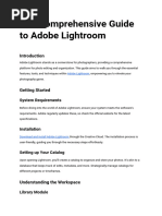 Adobe Lightroom Classic User Manual 2024 | PDF