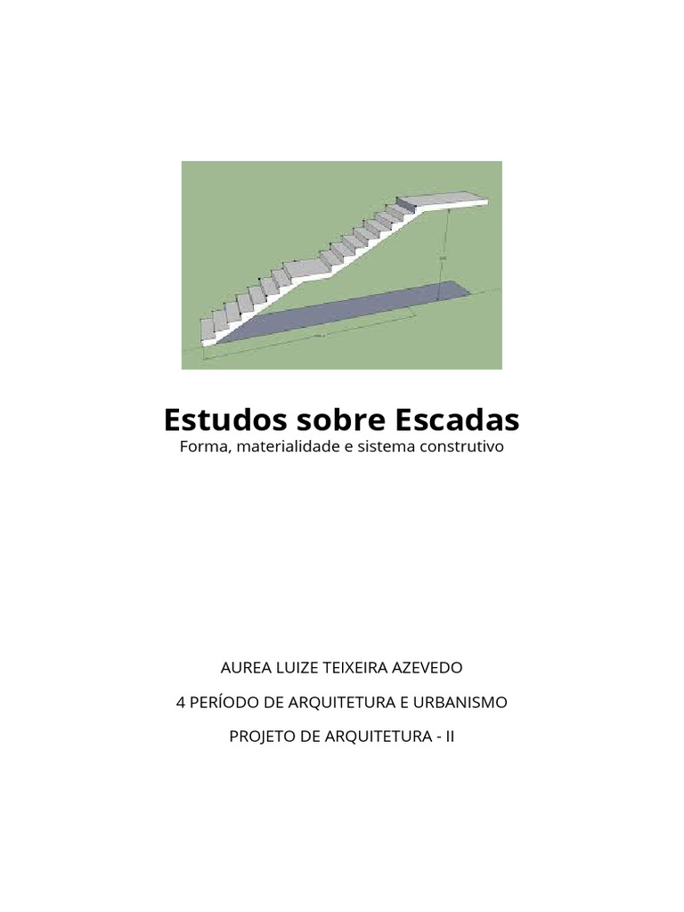 Estudo de Escadas 2 - ARQUITETURA E URBANISMO | PDF