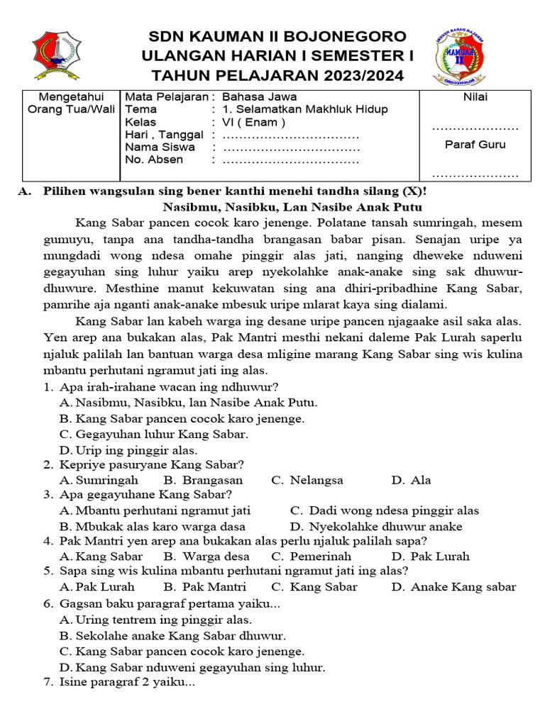 PH B Jawa 1 SMT 1 | PDF