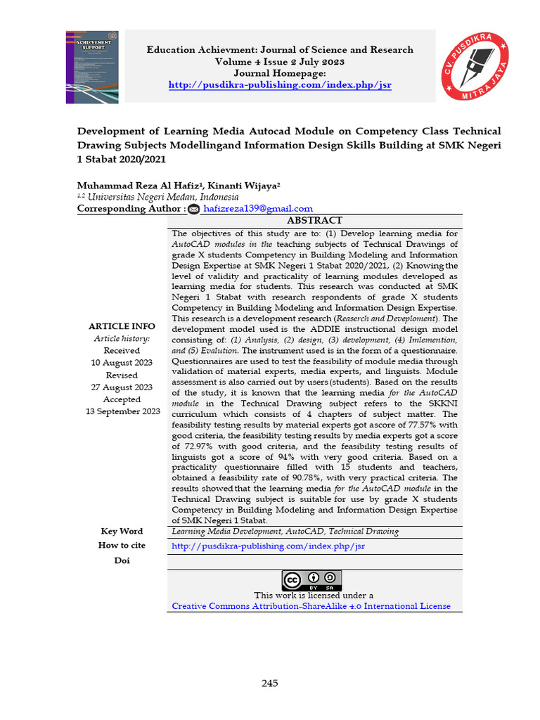 Development of Learning Media Autocad | PDF | Learning | Expert