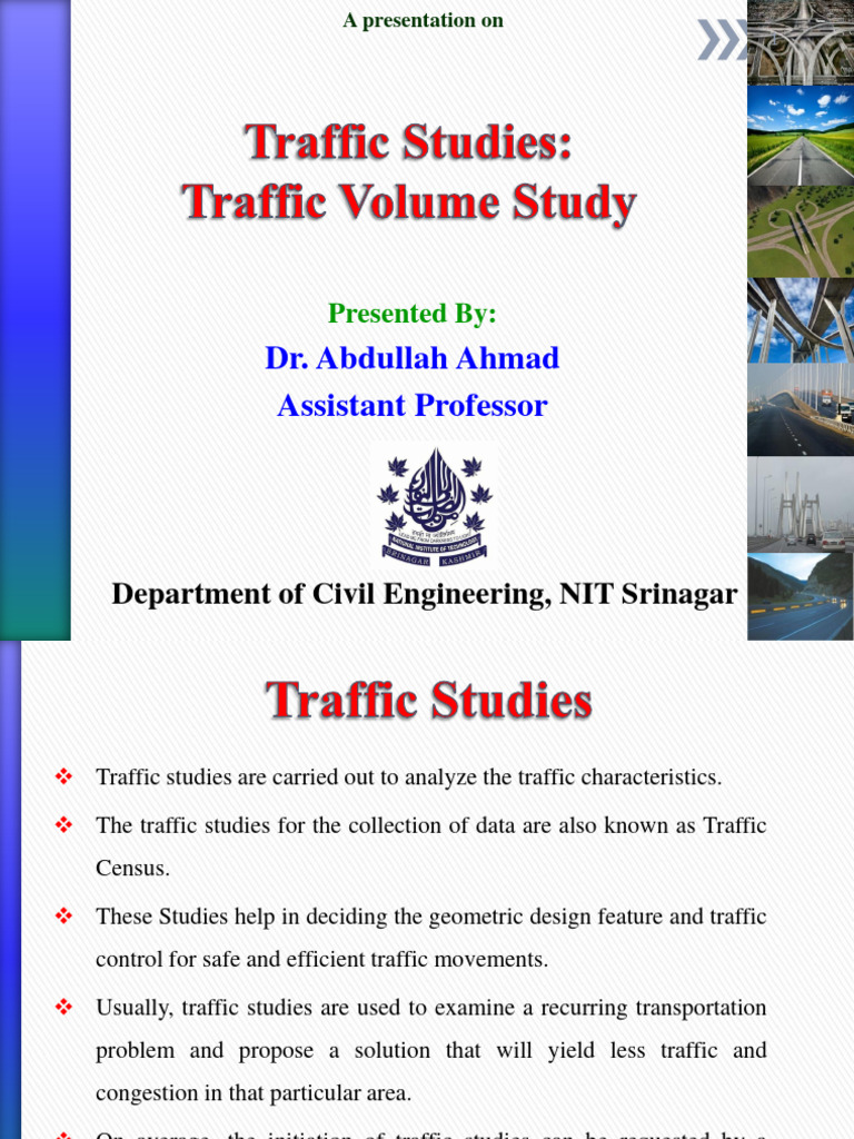 2.1 - Traffic Studies - Traffic Volume | PDF | Traffic | Land Transport