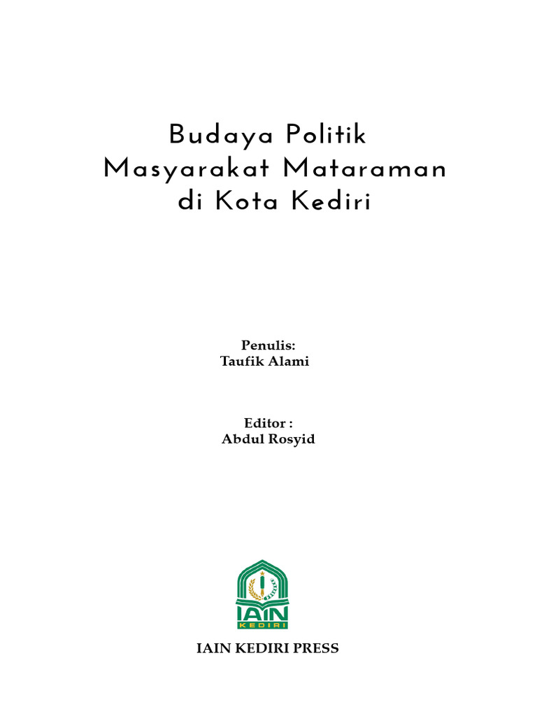 Budaya Politik Masyarakat Mataram - CTK | PDF