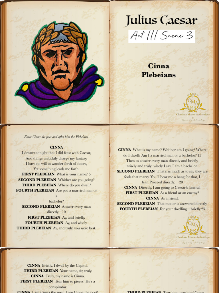 AIIIS3toAIVS3 JuliusCaesarLines | PDF | Augustus | Mark Antony