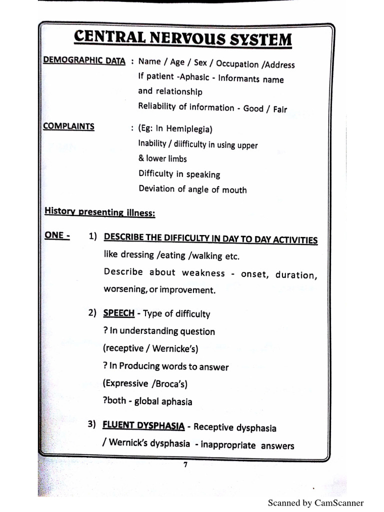 Case Sheet CNS | PDF