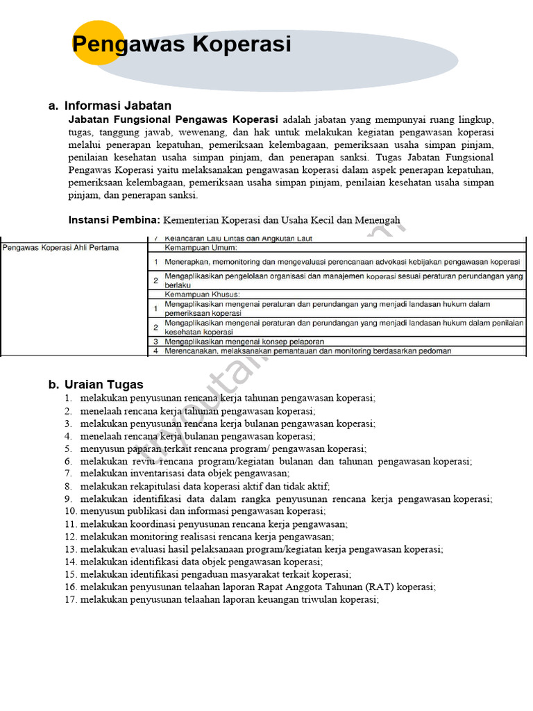 Pengawas Koperasi | PDF | Bisnis | Pengelolaan Keuangan & Uang