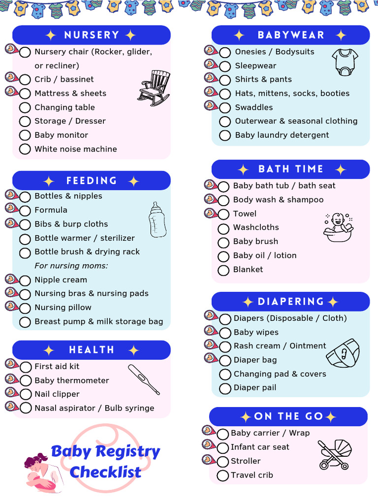 Printable Ultimate Baby Registry Checklist | PDF