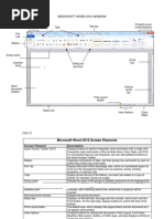 Lesson 1 Intro To MS Word 2010 | PDF | Microsoft Word | Window (Computing)