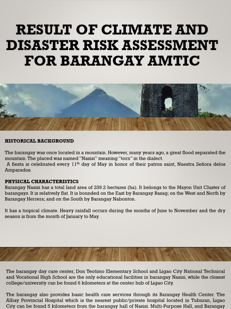 Barangay Nasisi Climate Risks | PDF | Groundwater | Precipitation