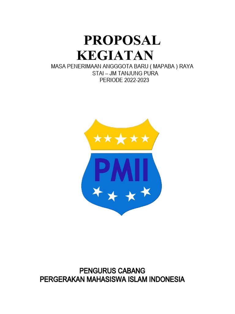 Proposal Mapaba Pmii 2023 | PDF | Perjalanan