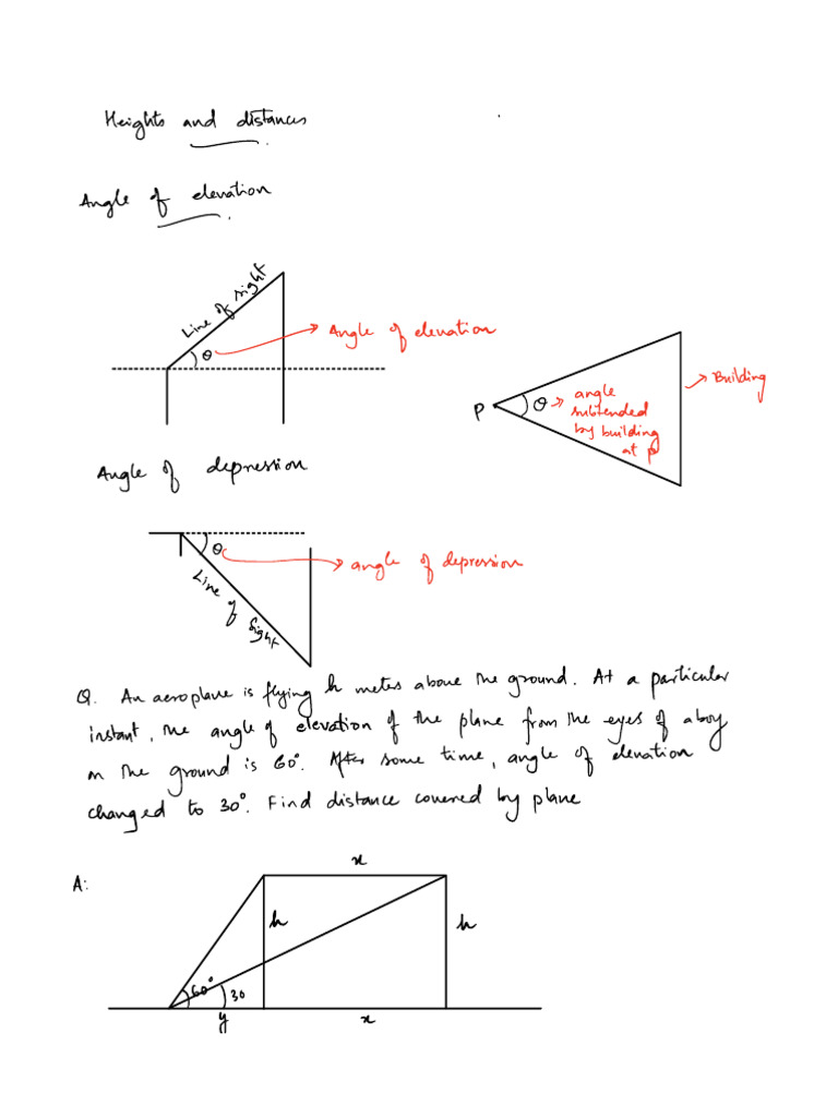 Heights and Distances | PDF | Metrology | Elementary Mathematics