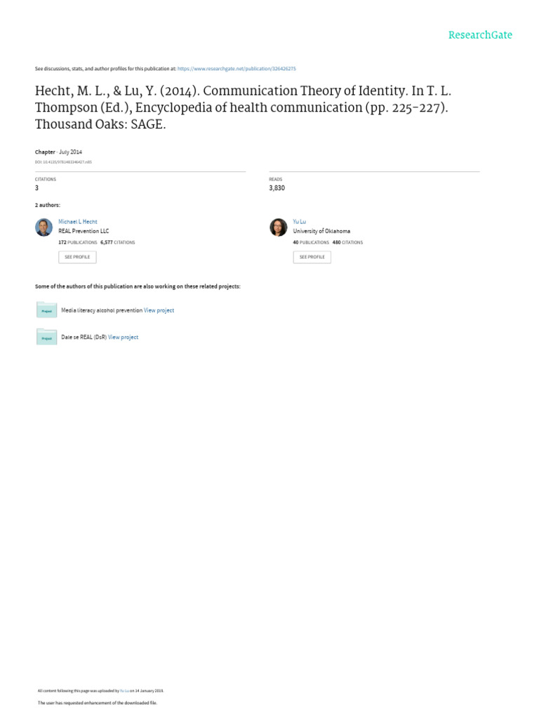 Communication Theory of Identity | PDF | Identity (Social Science ...