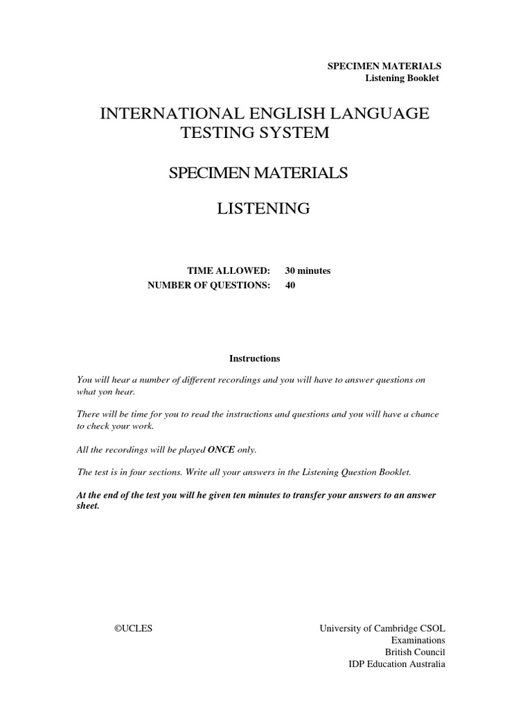 listening&reading&writing_test_paper__1 | PDF | Sea Level Rise | Learning